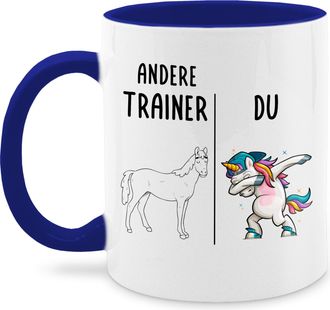 Shirtracer Tasse Tassen 325ml - Andere Trainer Dabbing Einhorn Geschenk Bester Trainer Geschenkideen Handballtrainer Geschenke Fußballtrainer I - 325 ml - Dunkel