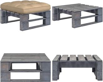 vidaXL Vidaxl - Outdoor-Ottomane Paletten Impr&auml;gniertes Kiefernholz - Holzhocker - Gartenhocker - Palettenhocker - Loungem&ouml;bel - Outdoor M&ouml;bel - Home &