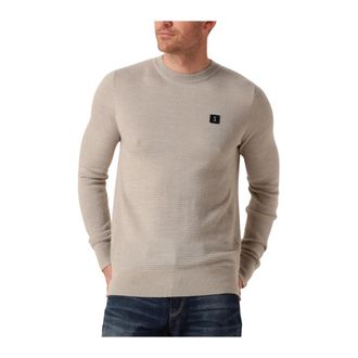 Butcher of Blue Structure Crew - - Knitwear - Herren - Beige - XL