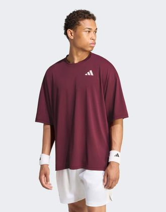 adidas Tennis climacool+ T-Shirt Pro in Burgunderrot