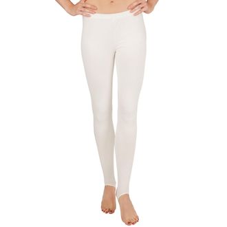 TecTake dressforfun Damen Leggins mit Steg | Idealer Begleiter bei Ballett, Tanz, Sport und Gymnastik | diverse Farben (XXL | Wei&szlig; | Nr. 301309)