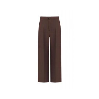 Marella Femme, Pantalons, Brun, Taille: 40 FR Pantalon &agrave; pli marqu&eacute;
