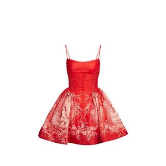 Zimmermann Mini robe &agrave; perles Rebellion en lin et soie