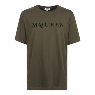 Alexander McQueen L&auml;ssiges Baumwoll-T-Shirt - - Tops - Herren - Gr&uuml;n - M