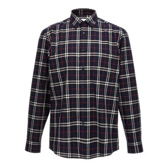 Burberry Baumwollhemd mit Karomuster - - Shirts - Herren - Blau - XS