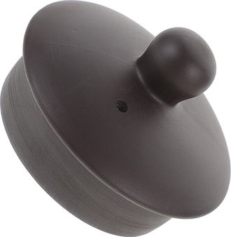 Cabilock Dekorativer Teekannen Deckel Handgefertigte Ersatzabdeckung Aus Schwarzem Braunem Und Passend F&uuml;r Teekannen Und Wasserkochen Einfache Handhabung Und L