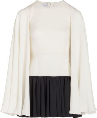 Giambattista Valli Kurzes Cape-Kleid - Wei&szlig;