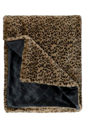 Joop Plaid J!Leonesse, Schwarz, Beige, Hellbraun, Textil, Animalprint, 130x170 cm, Double face, Wohntextilien, Decken, Plaids