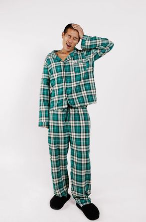Komodo Herren vegan Pyjama-Set Jim Jam Gr&uuml;n