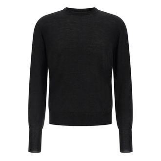 Maryya Maryya, Homme, Pulls, Noir, Taille: 2XL Pull en maille fine &agrave; col rond