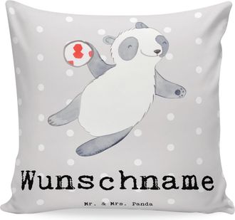 Mr. & Mrs. Panda Kopfkissen Panda Handball Spielen - Personalisierte Geschenke, Personalisiert, Wunschname, Turnier, Verein, Bedrucken, Schenken, Kissen, Name, Club