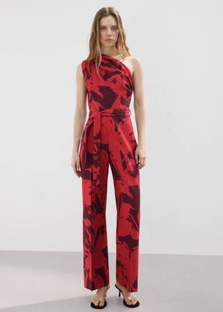 Mango Combinaison asym&eacute;trique imprim&eacute;e rouge - Femme - XS - MANGO