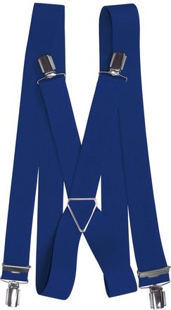 Harrys-Collection Herren Hosentr&auml;ger 4 Clips Metallkreuz-R&uuml;ckenteil, Gr&ouml;&szlig;en:120 cm, Farben:royalblau