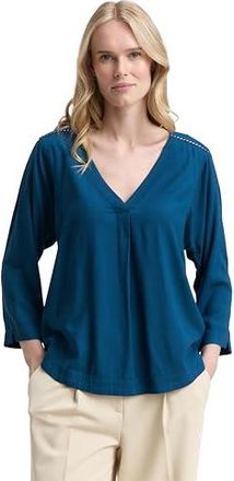 Tom Tailor 1047582 Blouse, 13183-Dark Petrol, 46 Femmes