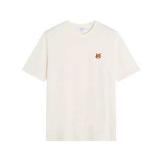 Maison Kitsun&eacute; Homme, Tops, Beige, Taille: XL T-Shirt Col Rond