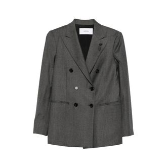 Lardini Veste crois&eacute;e en laine - Femme - Vestes - Gris - Taille: 44 FR