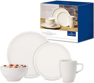 Villeroy & Boch Artesano Original Service de table pour deux, 8 pièces, Porcelaine Premium, Blanc