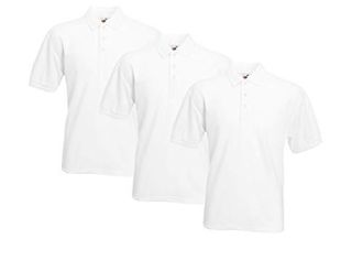 Fruit Of The Loom 63-402-0 Polo, White (White 30), 5XL (Lot de 3) Homme