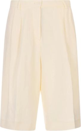 Fabiana Filippi Femme, Shorts, Blanc, Taille: 40 FR Bermuda ampio pinces