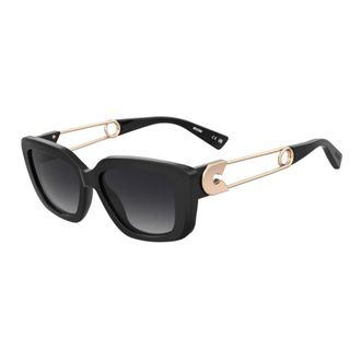 Moschino Schwarze/Dunkelgraue Sonnenbrille - - Accessories - Damen - Schwarzk - 55 MM