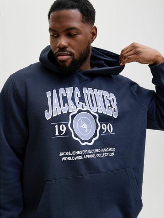 Jack & Jones Plus Size Kapuzensweatshirt JJMAKO SWEAT HOOD PLS