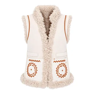 PHO Firenze Wendbare Lammfellweste - - Jackets - Damen - Beige - S