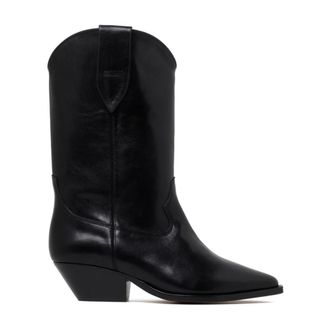 Isabel Marant Schwarze Kalbsleder-Stiefeletten - - Shoes - Damen - Schwarzk - 37 EU