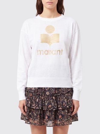Isabel Marant Baumwoll-Sweatshirt mit Rundhalsausschnitt und kontrastierendem Logo-Print