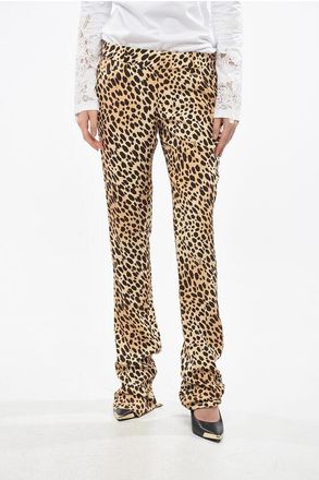 Dsquared2 Boot-Cut Animal-Print Trousers size 40