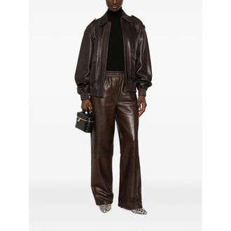 SIMKHAI Elasticated-waist Leather Trousers