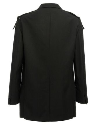 Yohji Yamamoto Mens Black Wool Blazer Clothing