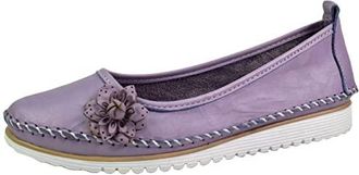 Andrea Conti Mocassins pour Femme 0023645, Pointure:42 EU, La Couleur:Violet