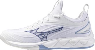 Mizuno Damen Wave Luminous Womens Shoe Volleyball-Schuh, Wei&szlig;/Bellwether Blue, 40 EU