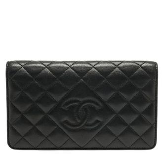Chanel Pre-owned Leder Portemonnaie - - Pre-owned - Damen - Schwarzk - ONE SIZE