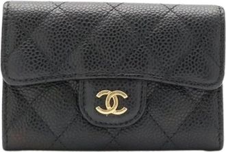 Chanel Porte-cartes doccasion - Femme - Pre-owned - Noir - Taille: ONE Size
