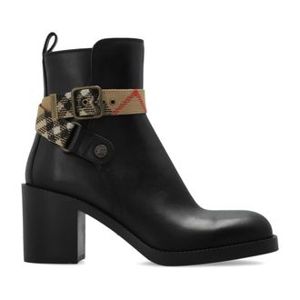 Burberry Femme, Chaussures, Noir, Taille: 38 1/2 EU Bottines Huntley &agrave; talon