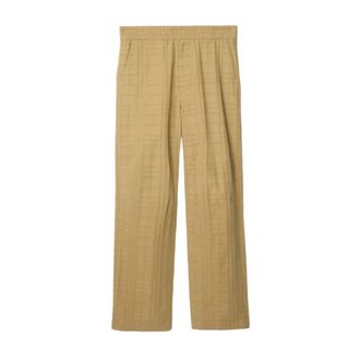 Burberry Baumwollhose mit Struktur-Karo - - Trousers - Herren - Beige - XL