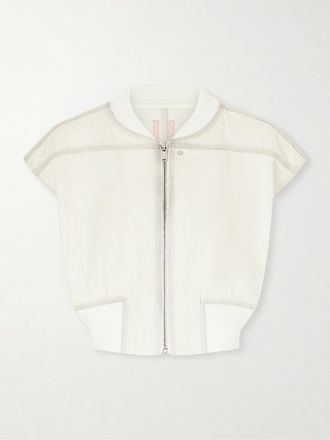 Rick Owens Veste Sans Manches Raccourcie En Jean - Blanc cass&eacute;