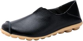 Generic Mocassins confortables en cuir pour femme, chaussures bateau tendance, chaussures basses confortables en cuir, mocassins de marche confortables et res