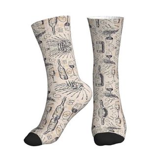 Generic Confortables Homme Chaussettes Champs De Vignes Socquettes De Sport Antidérapante Chaussettes De Sports Pour Courir Marche Training 40Cm