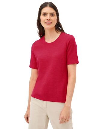 Cecil Damen 3227048 Bouclé Slub Shirt, Glazed Apple red, XX-Large