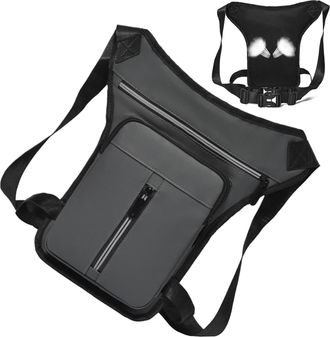 Generico Oberschenkeltasche f&uuml;r Motorrad, tragbare Umh&auml;ngetasche mit F&auml;chern, wasserdichter Sportorganizer f&uuml;r Wandern,, Radfahren, Handy und Schl&uuml;ssel