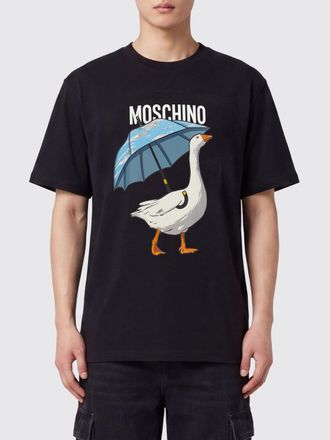 Moschino T-shirt en coton &agrave; imprim&eacute; graphique et &eacute;paules tombantes
