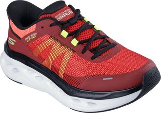 Skechers Herren Max Cushioning Glide Step Aberdeen Hands Free Slip-ins Sneaker, Rot/Schwarz, 47.5 EU
