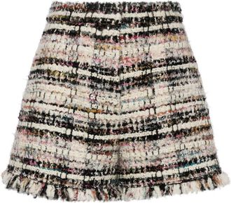 Giambattista Valli Shorts aus Tweed - Weiß