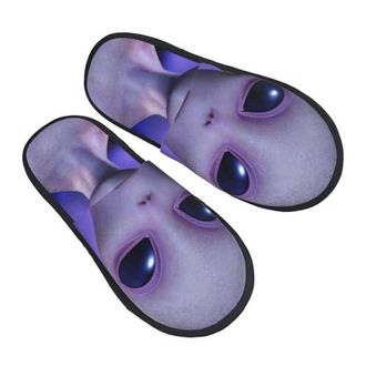 Generic Pantoufles De Voyage Espace Extraterrestre Ovni Chaud Pantoufles De Maison Doux Chaussons Invit&eacute;s Pour Automne Spa Homme M