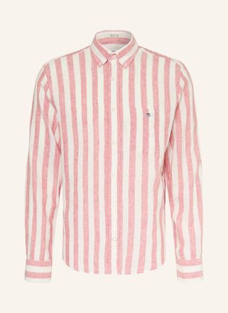 GANT Hemd Regular Fit Mit Leinen rot