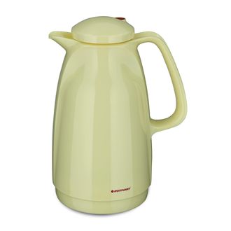 Rotpunkt Isolierkanne 227 Bella 1,5 l | Zweifunktions-Drehverschluss | BPA-frei - gesundes Trinken | Made in Germany | Warm + Kalthaltung | Glaseinsatz | Vanil