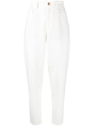 Brunello Cucinelli pantalon &agrave; coupe fusel&eacute;e - Blanc