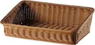 Generic Rattan-Aufbewahrungstablett - geflochtener quadratischer Obstkorb, Rattan- -Aufbewahrungskorb | Dekorative Aufbewahrungsk&ouml;rbe f&uuml;r die Arbeitsplatte, q